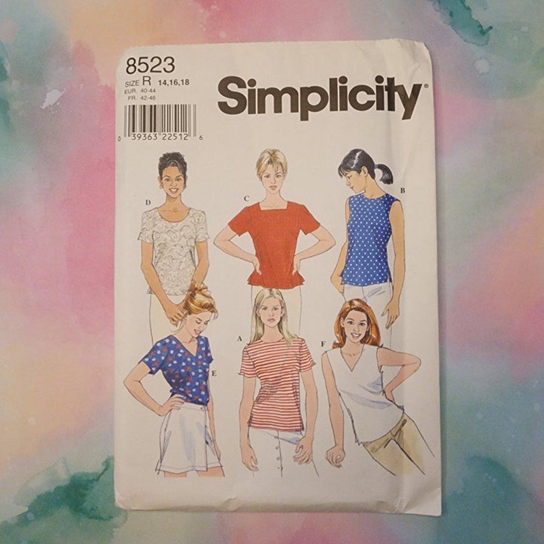 Simplicity 8523 Sewing Pattern Misses' Top - Etsy