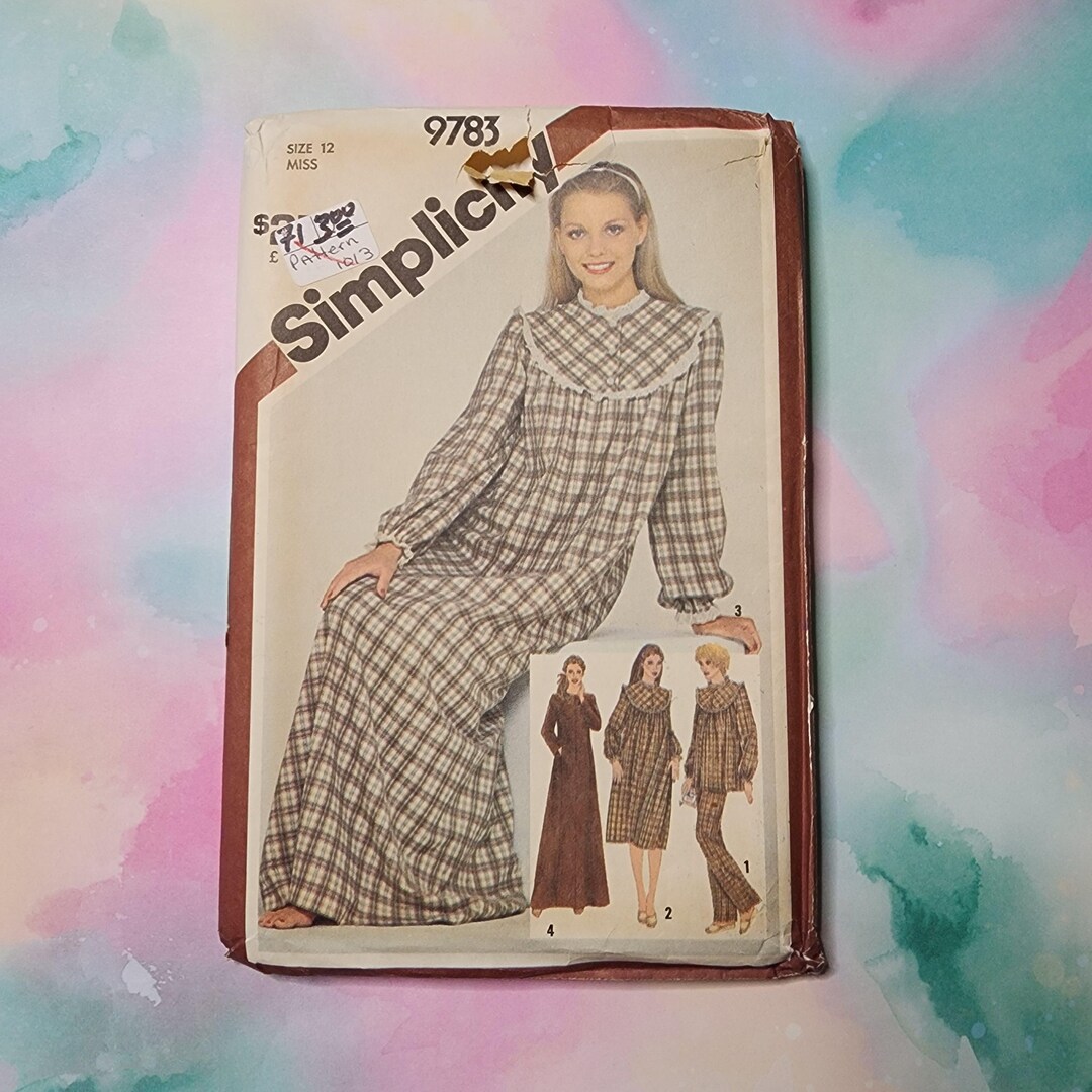 Simplicity 9783 Nightgown Sewing Pattern - Etsy