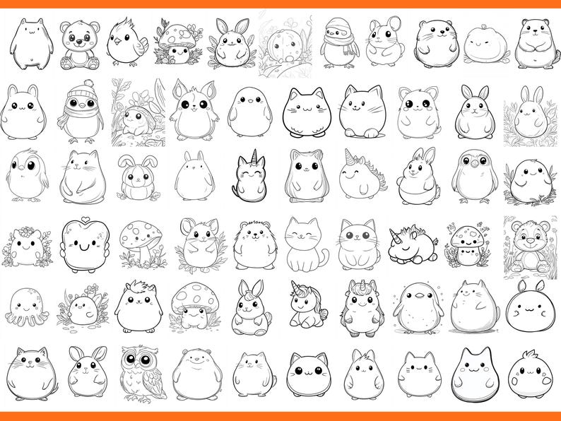 125 Squishmallow Coloring Page, Squishmallow Animals and Food Coloring ...