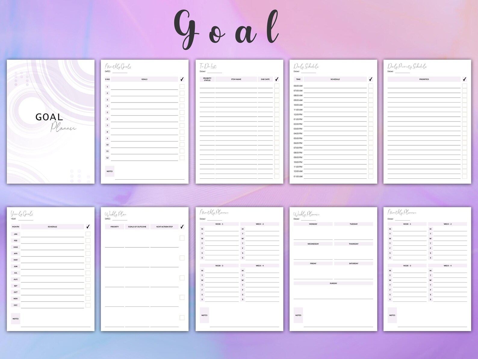 ADHD Planner Adult: Editable Printable Journal (PDF) - Etsy