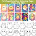 125 Squishmallow Coloring Pages: Animals & Food (PDF) - Etsy