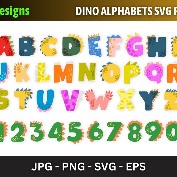 Dinosaur Letters - Etsy