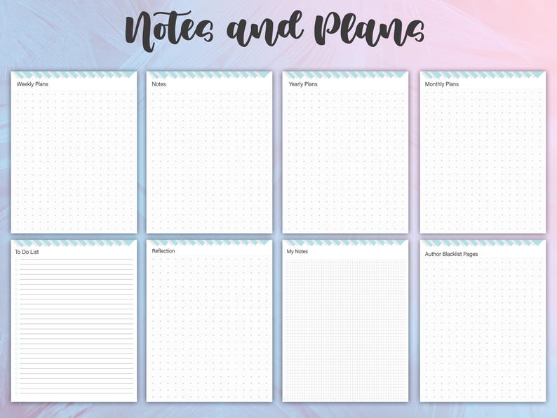 Printable Reading Journal Template: Book Tracker, Review Log (PDF) - Etsy