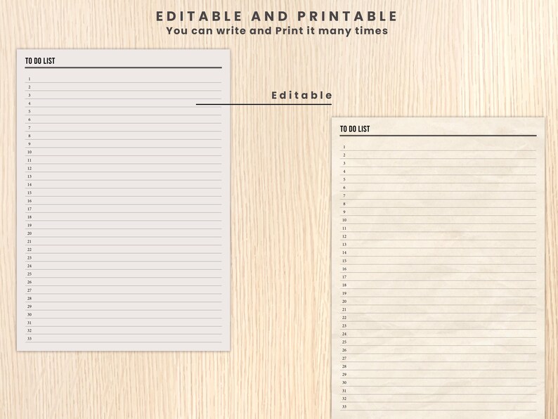 To Do List Printable Note Pad, to Do List Editable, Daily, Weekly To-do ...