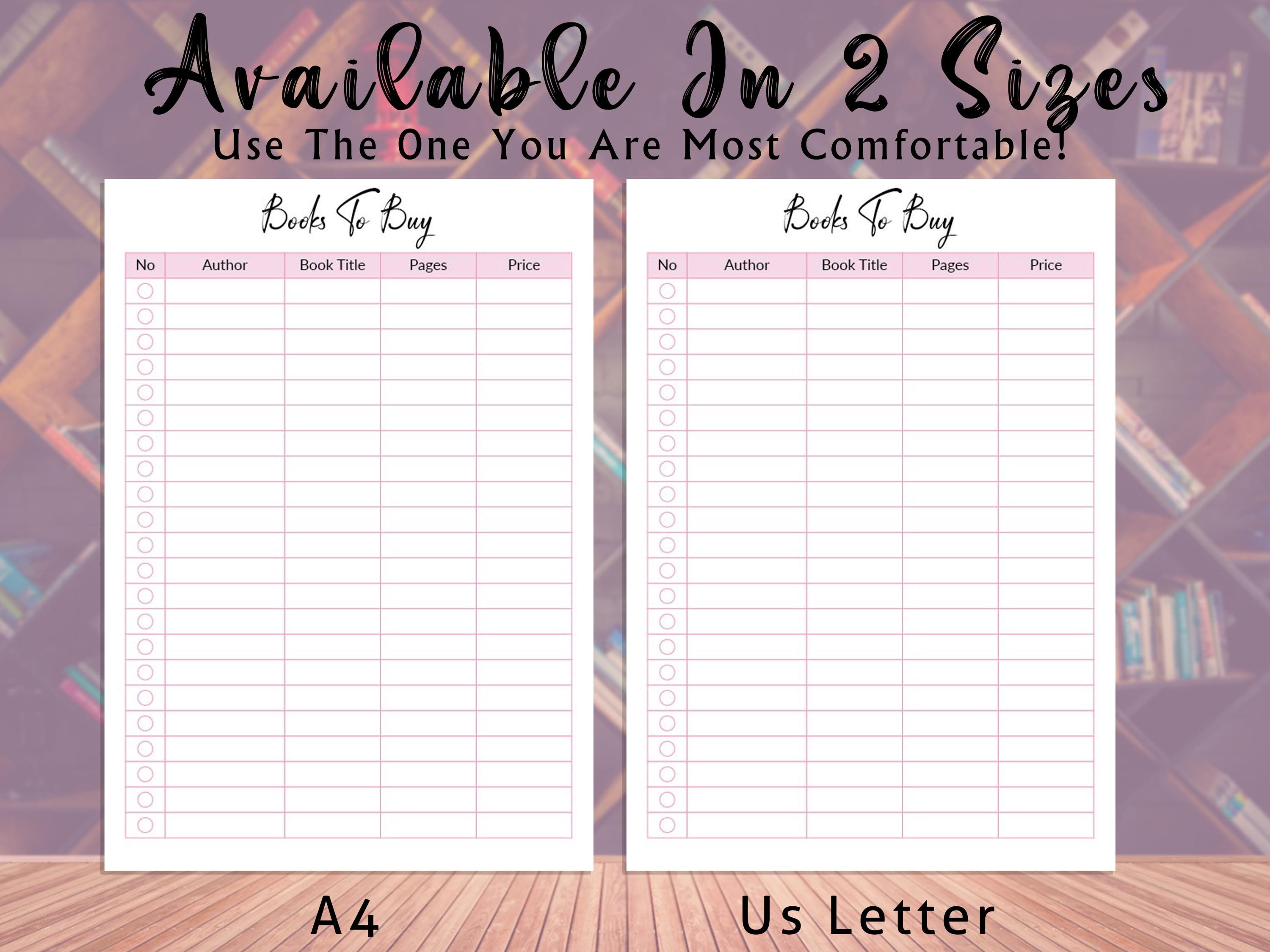 Book Journal Printable 2025: Reading Review Bundle (digital Download ...