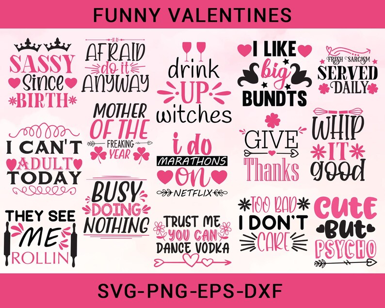 Funny Valentine Svg, Funny Valentine, Funny SVG Bundle, Sarcasm SVG ...
