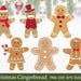 Christmas Gingerbread Man Clipart: Holiday SVG Bundle (digital Download ...