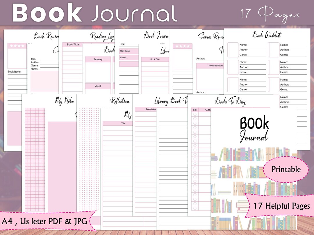 Book Journal Printable 2025, Book Review Printable Bundle,reading ...