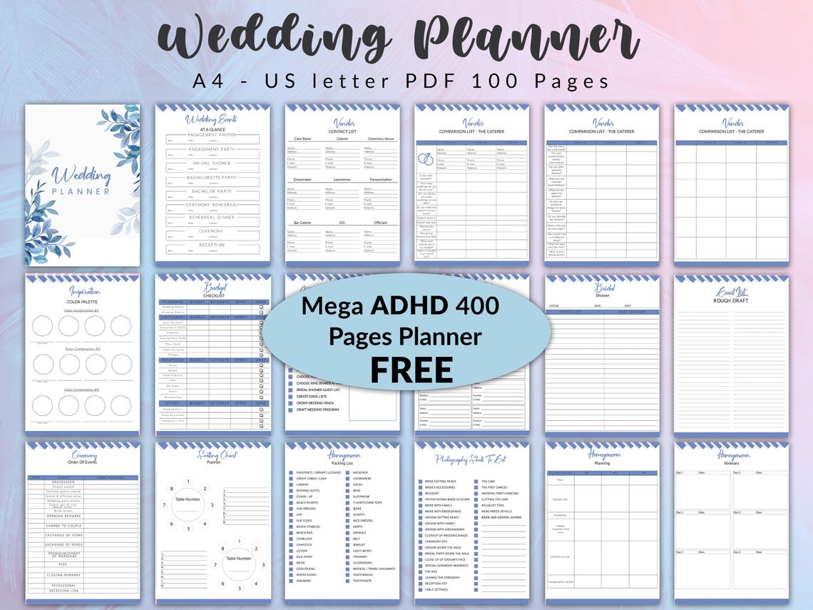 Wedding Planner Printable: Ultimate Planning Binder Template (PDF) - Etsy