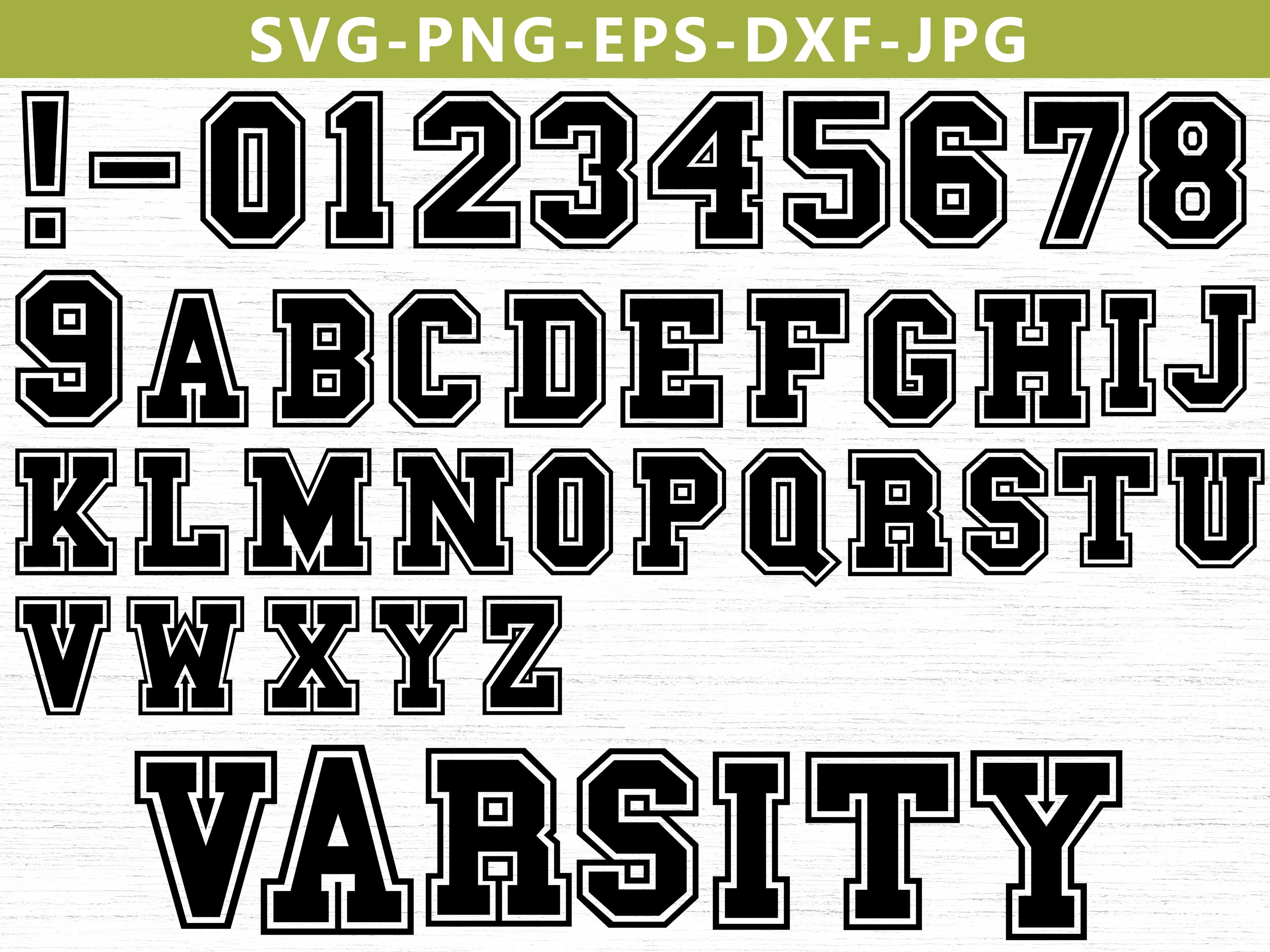 Varsity Font SVG, Jersey Font Svg, Sports SVG Alphabet, Varsity Letters ...