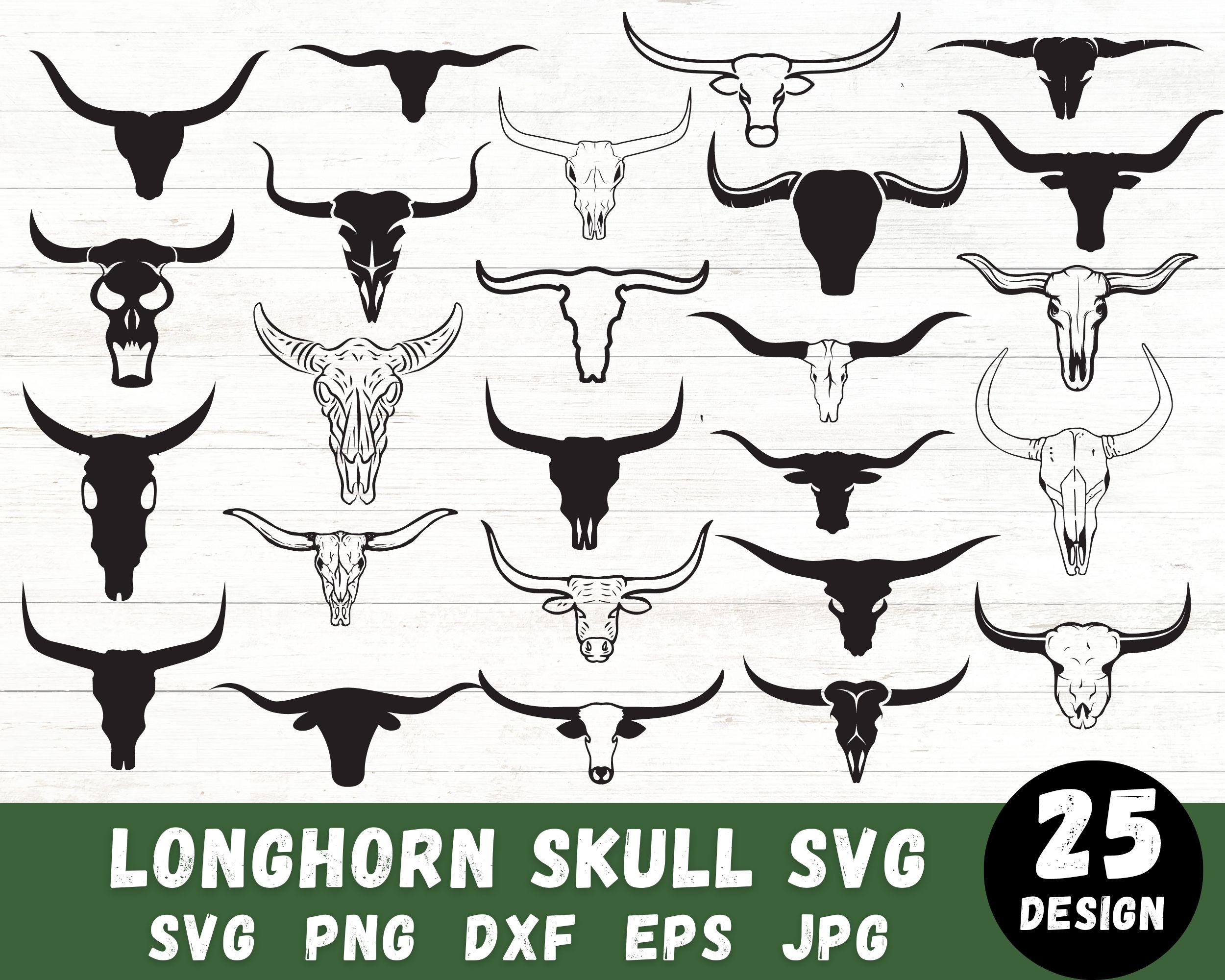 Texas Longhorns Svg Bundle, Cow Skull SVG, Bull Skull SVG, Cow Skull ...