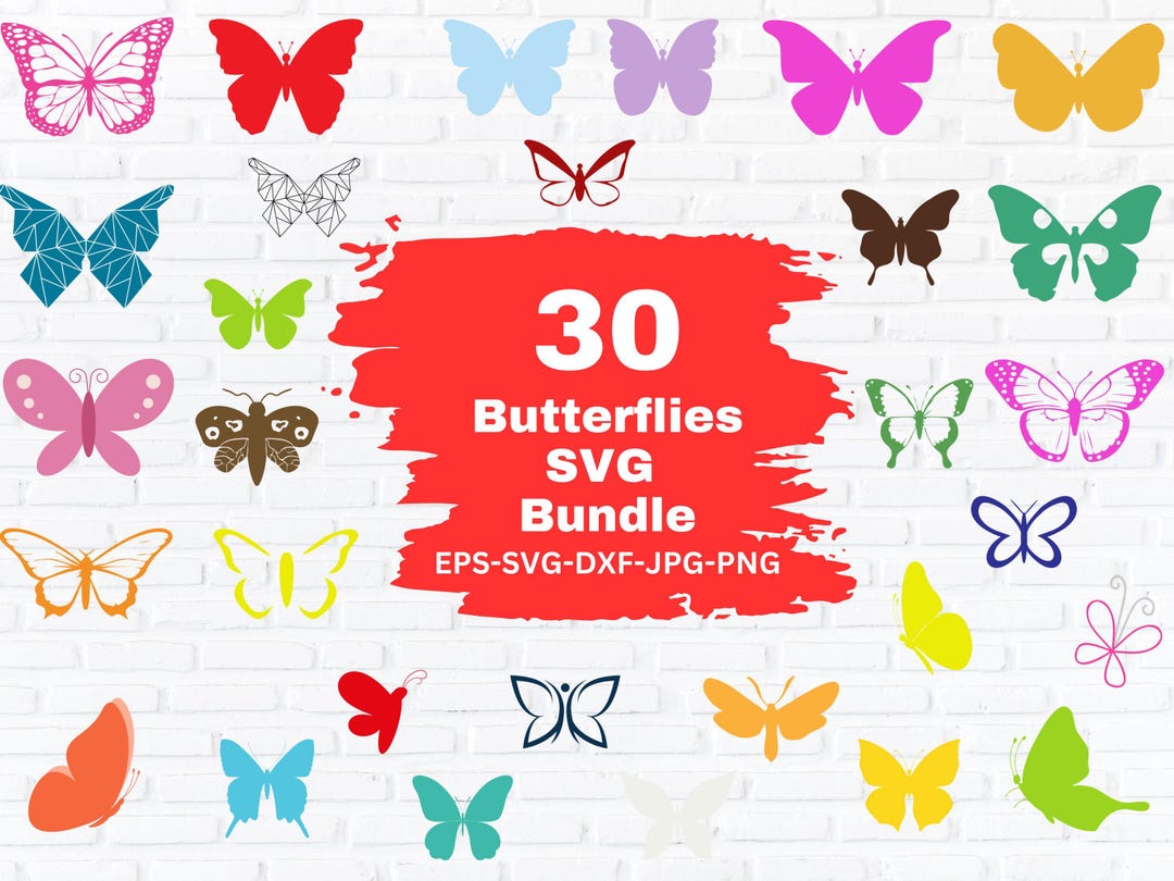 Butterfly Svg Bundle Clipart Printable, Butterfly SVG Bundle, Unique ...