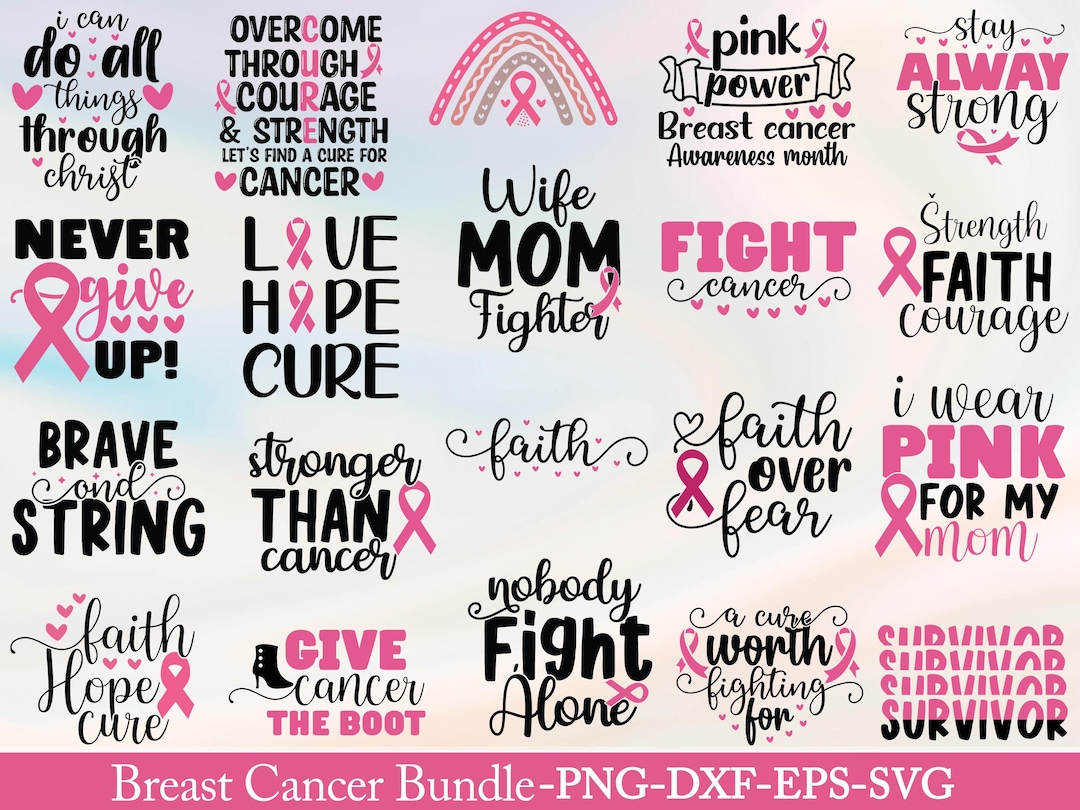 Cancer Awareness Ribbon SVG Bundle: Cut Files for Cricut, Silhouette - Etsy