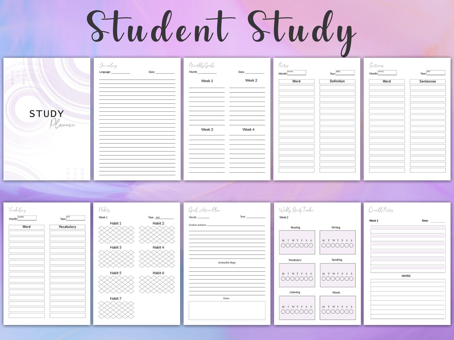 ADHD Planner Adult: Editable Printable Journal (PDF) - Etsy