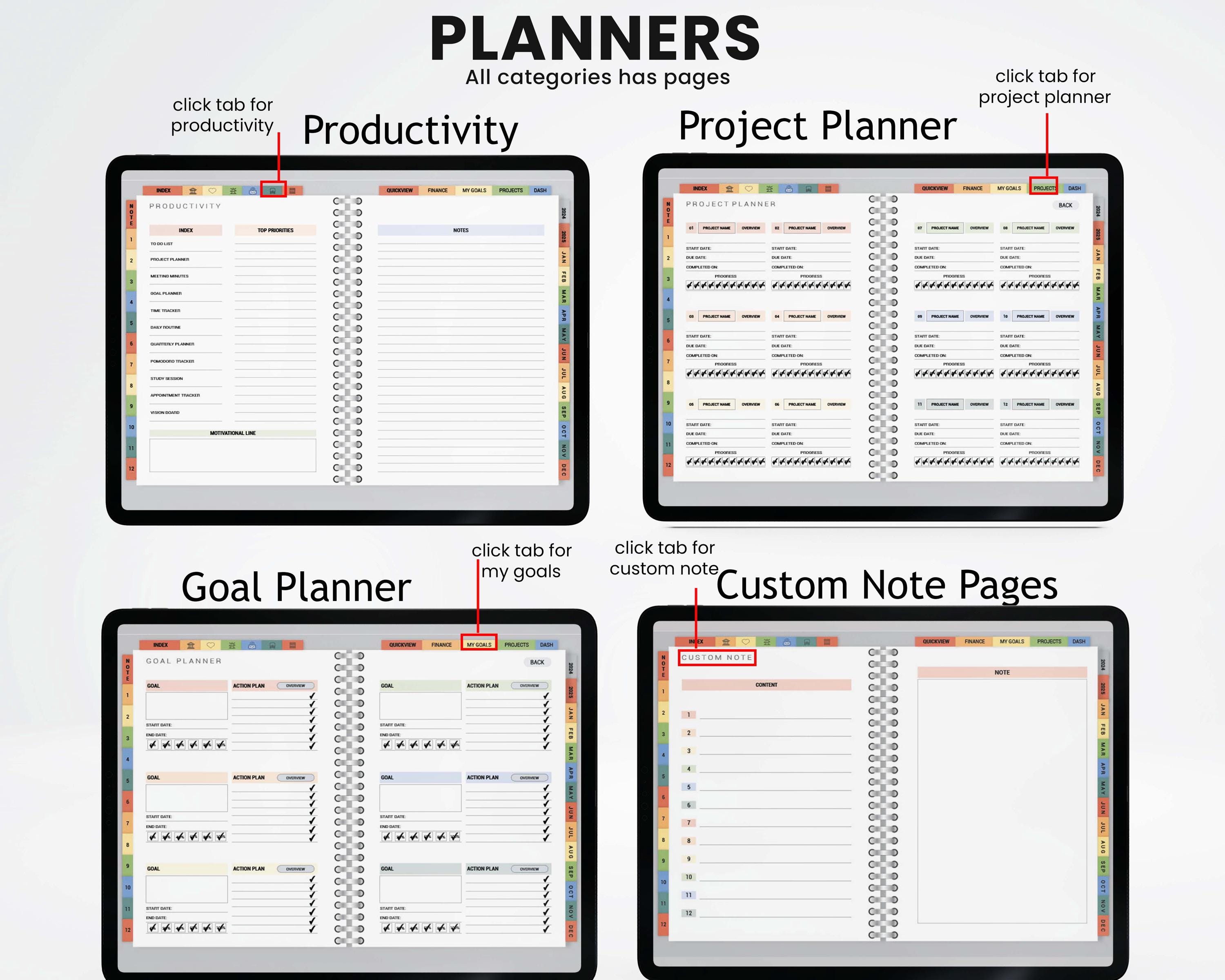 2025 Digital Planner: All-in-one Goodnotes Planner (PDF) - Etsy