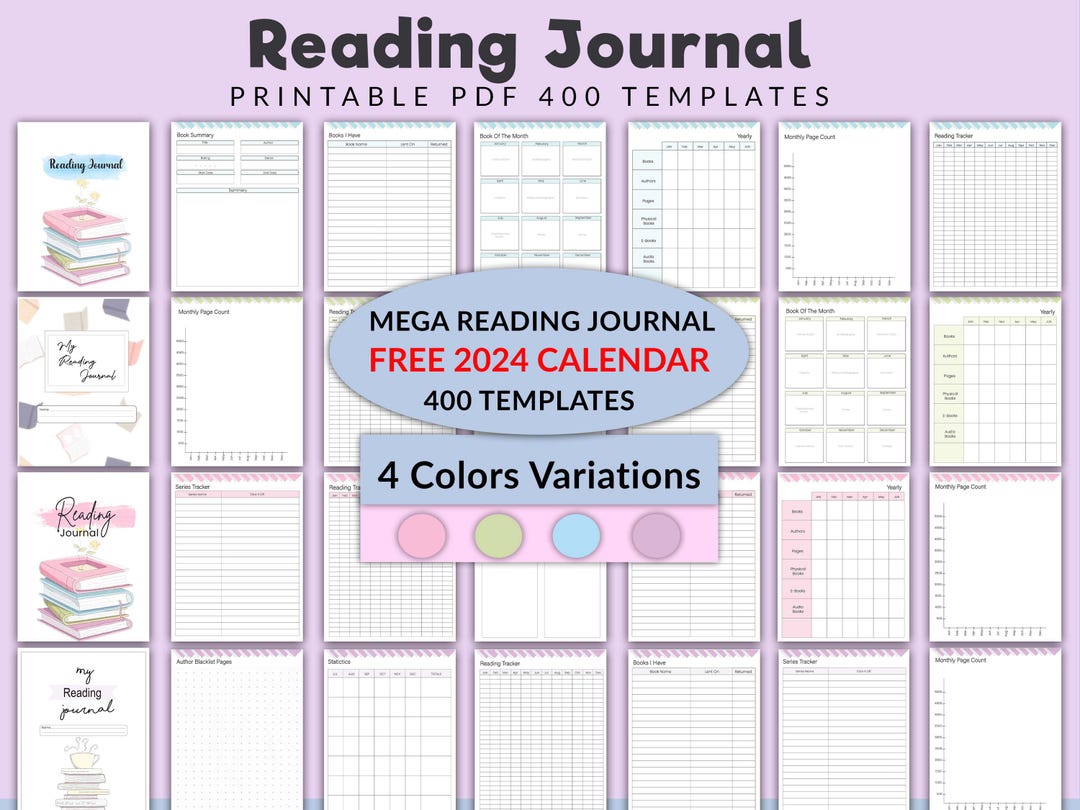 Comprehensive Reading Planner Journal,printable Reading Journal ...