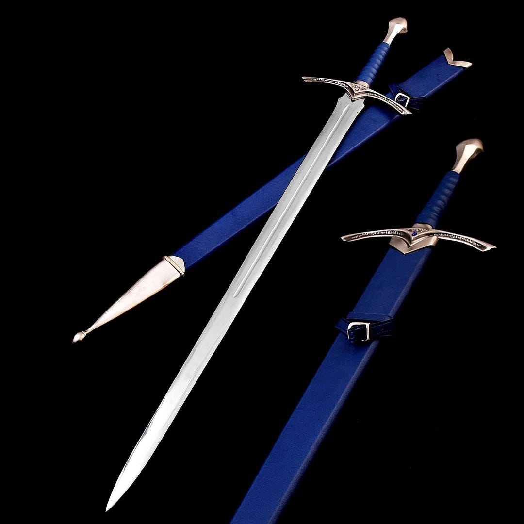 Handcrafted Fantasy Sword, Stainless Steel Blade, Engraved Crossguard ...