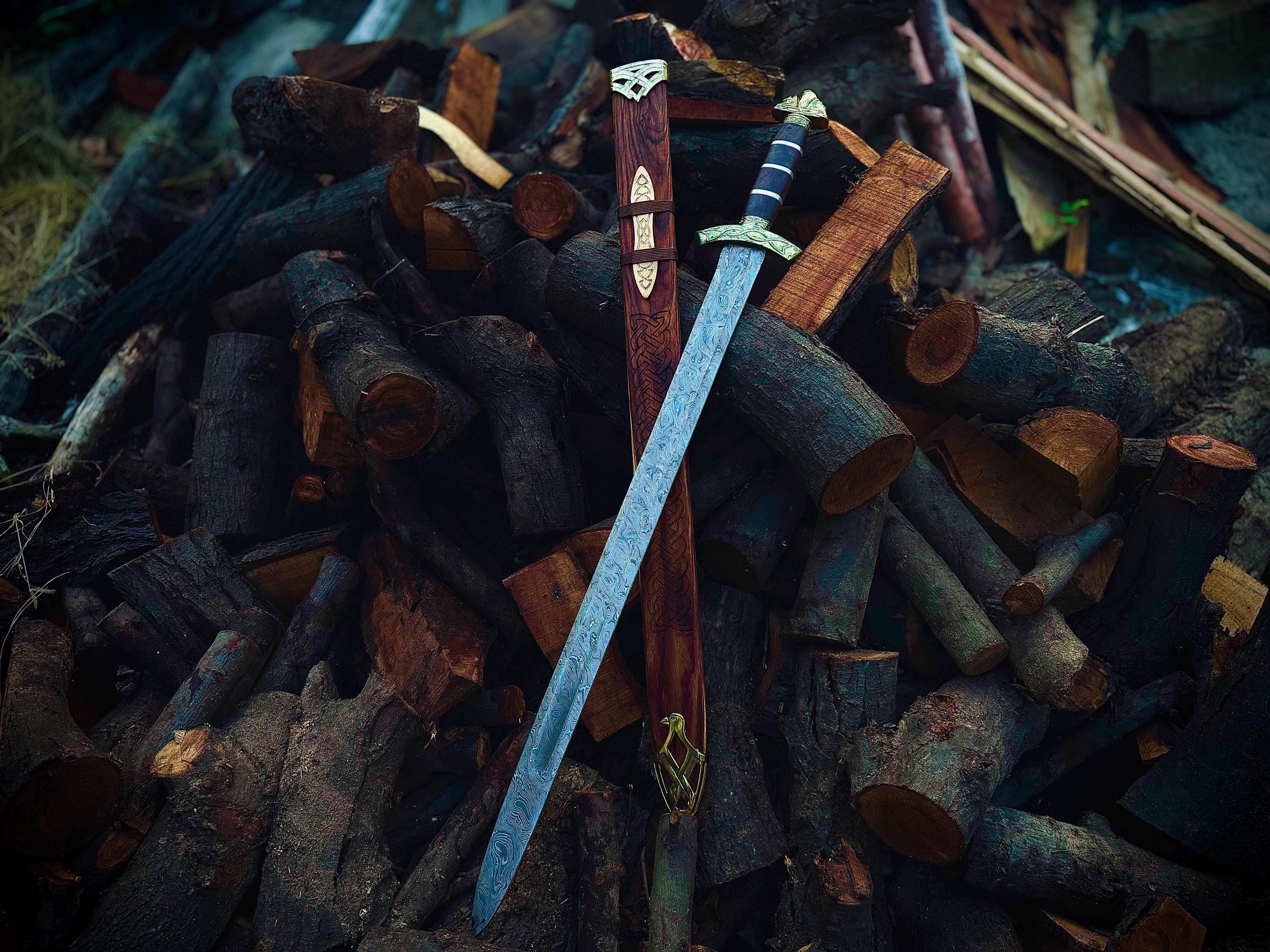 Handmade Viking Sword | Norse Warrior Sword | Damascus Steel Blade ...