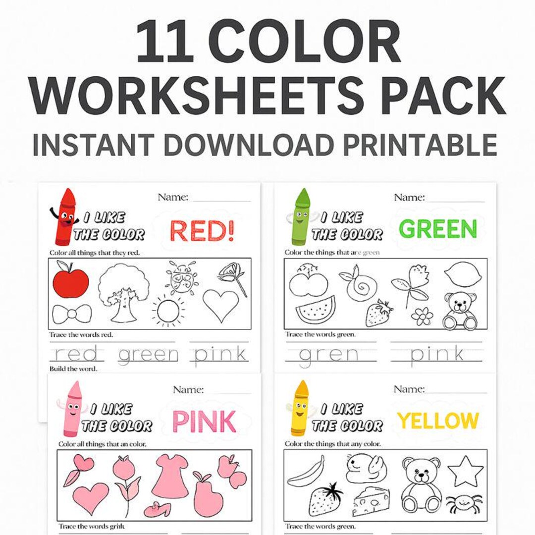 Color Worksheets for Kids Printable | Preschool Learning Pages | Learn ...