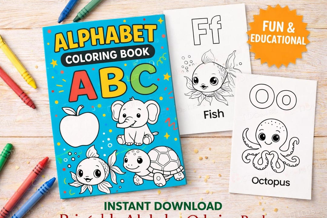 Alphabet Coloring Book Printable for Kids | ABC Coloring Pages ...