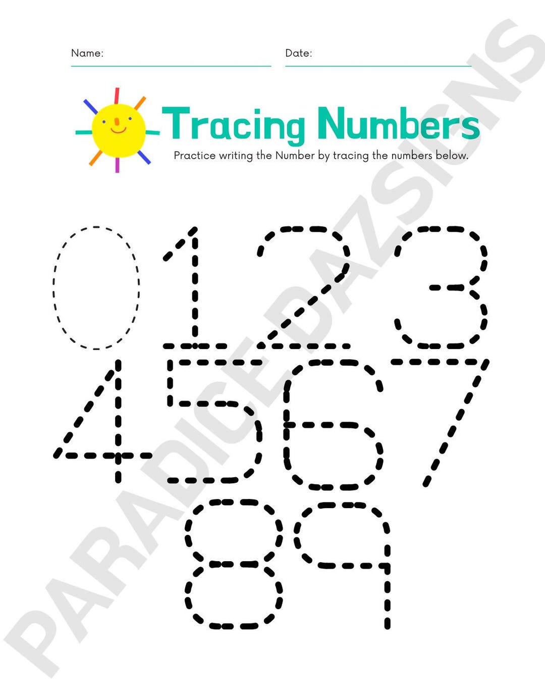 Tracing Letters & Numbers Worksheets | Printable PDF for Kids | Instant ...