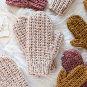 Waffle Knit Mittens Pattern: Child to Adult Sizes (PDF Pattern) - Etsy