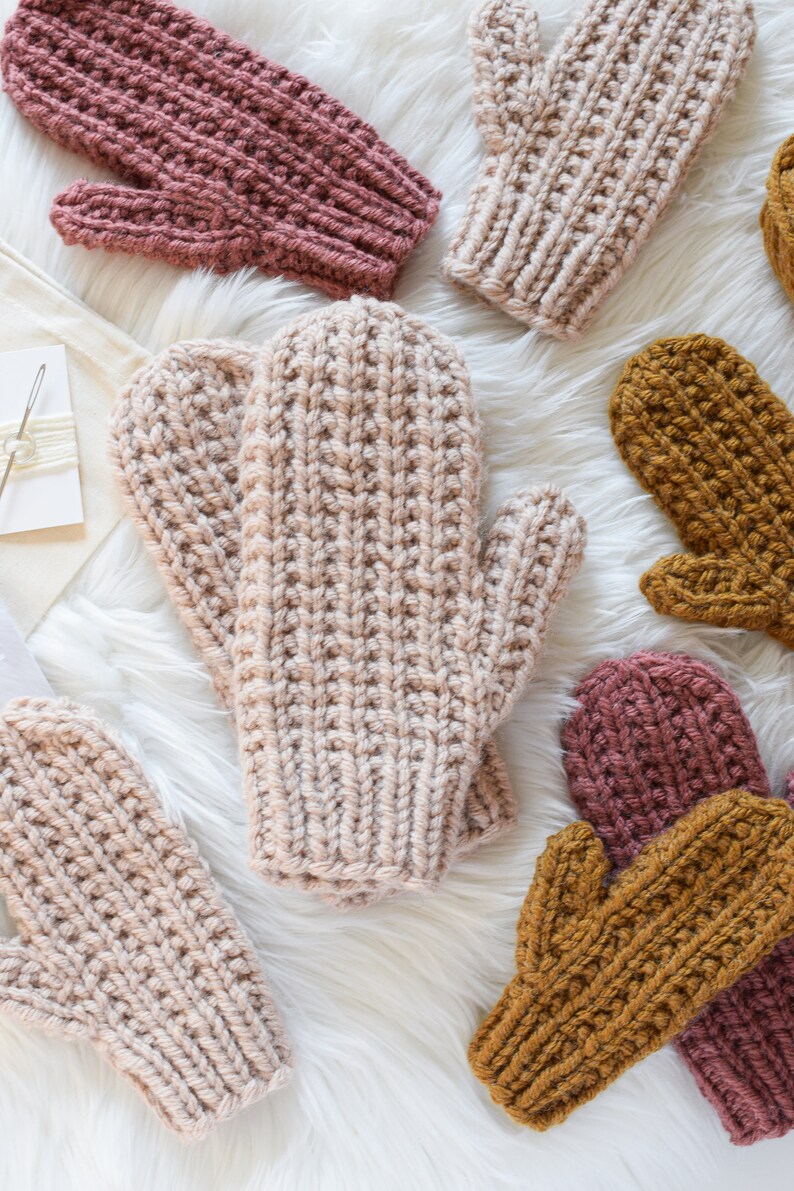 Waffle Knit Mittens Pattern: Child to Adult Sizes (PDF Pattern) - Etsy