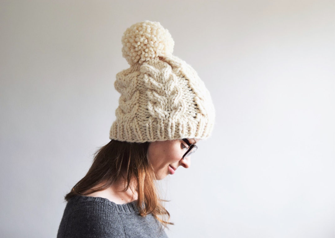 Cable Knit Hat Pattern // Cabled Hat Pattern // Cable Hat Pattern ...