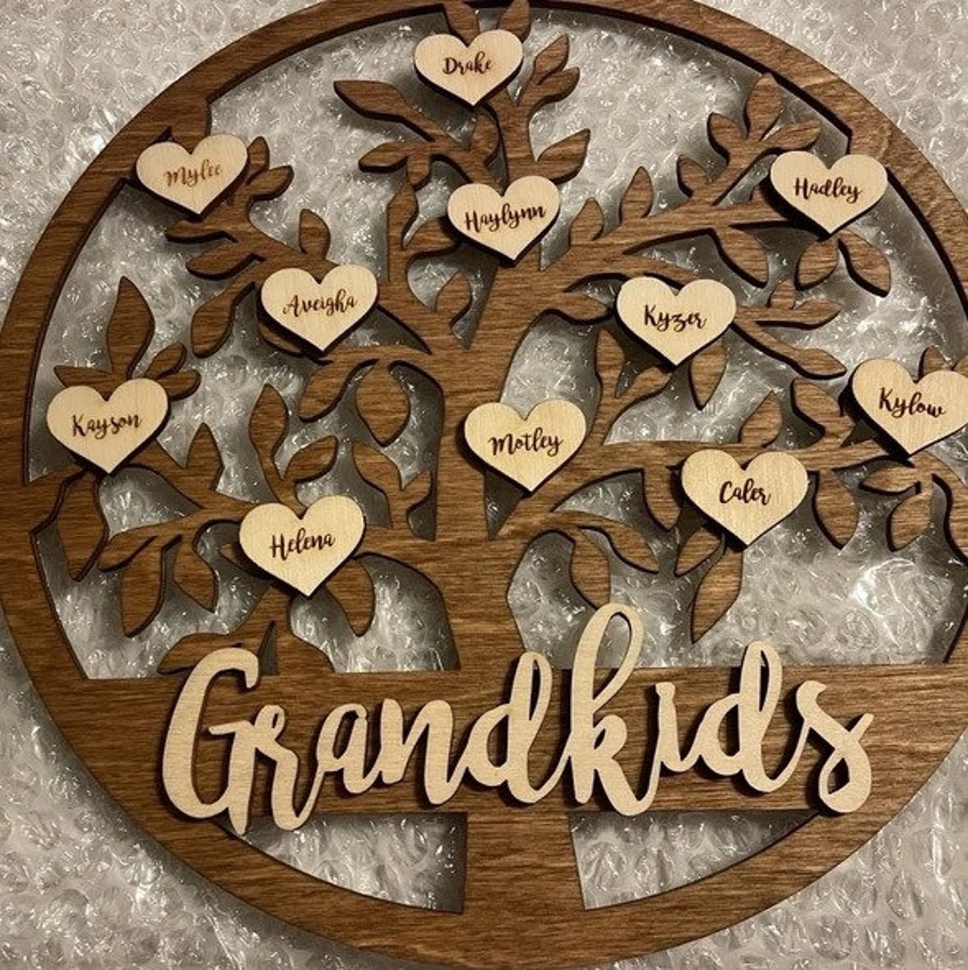 Personalized Family Tree Personalized Wooden Family Tree - Etsy