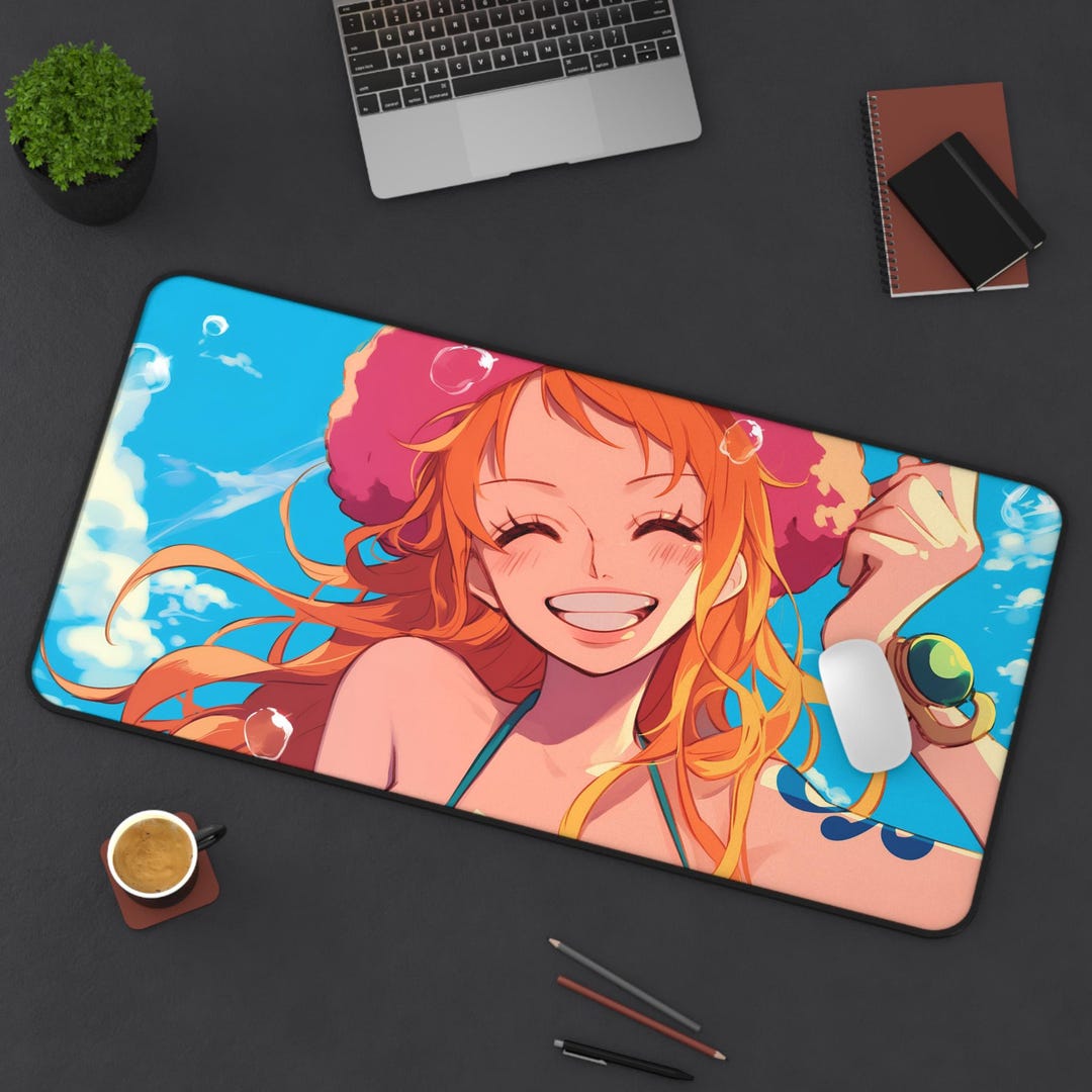 Nami One Piece Desk Mat Anime Gaming Mouse Pad, Japanese Office Decor ...