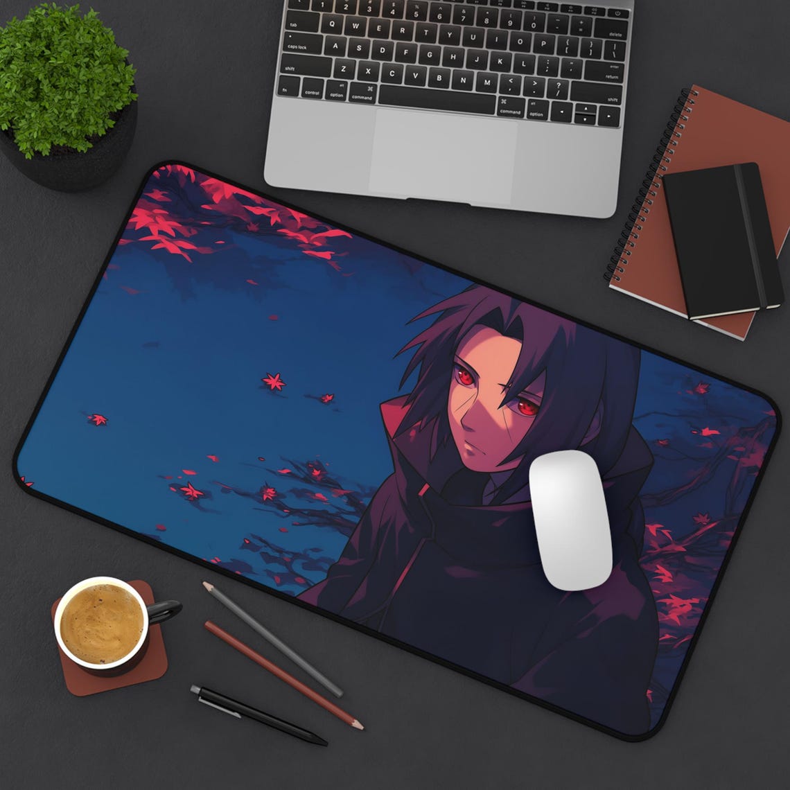 Naruto Itachi Desk Mat Anime Mouse Pad, Gaming Computer Mat, Japanese ...