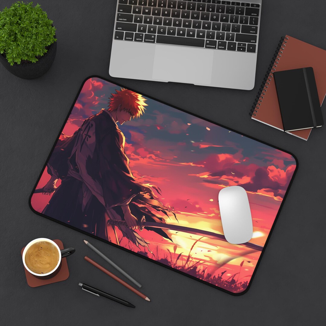 Bleach Ichigo Desk Mat, Anime Mouse Pad, Gaming Desk Accessory, Office ...