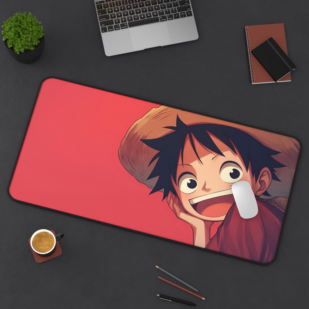 Anime Desk Mat, Luffy One Piece Design, Gaming Mouse Pad, Computer ...