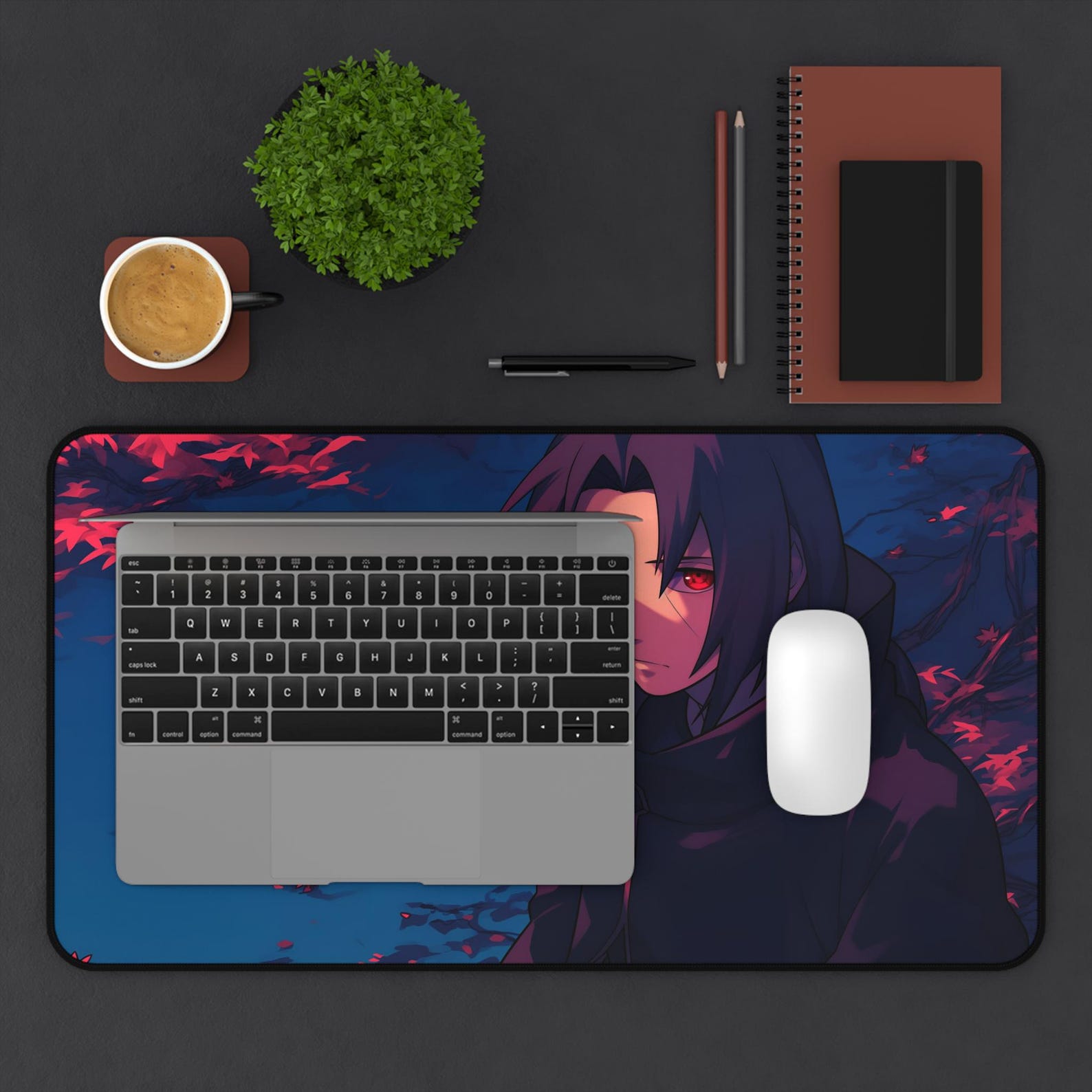 Naruto Itachi Desk Mat Anime Mouse Pad, Gaming Computer Mat, Japanese ...
