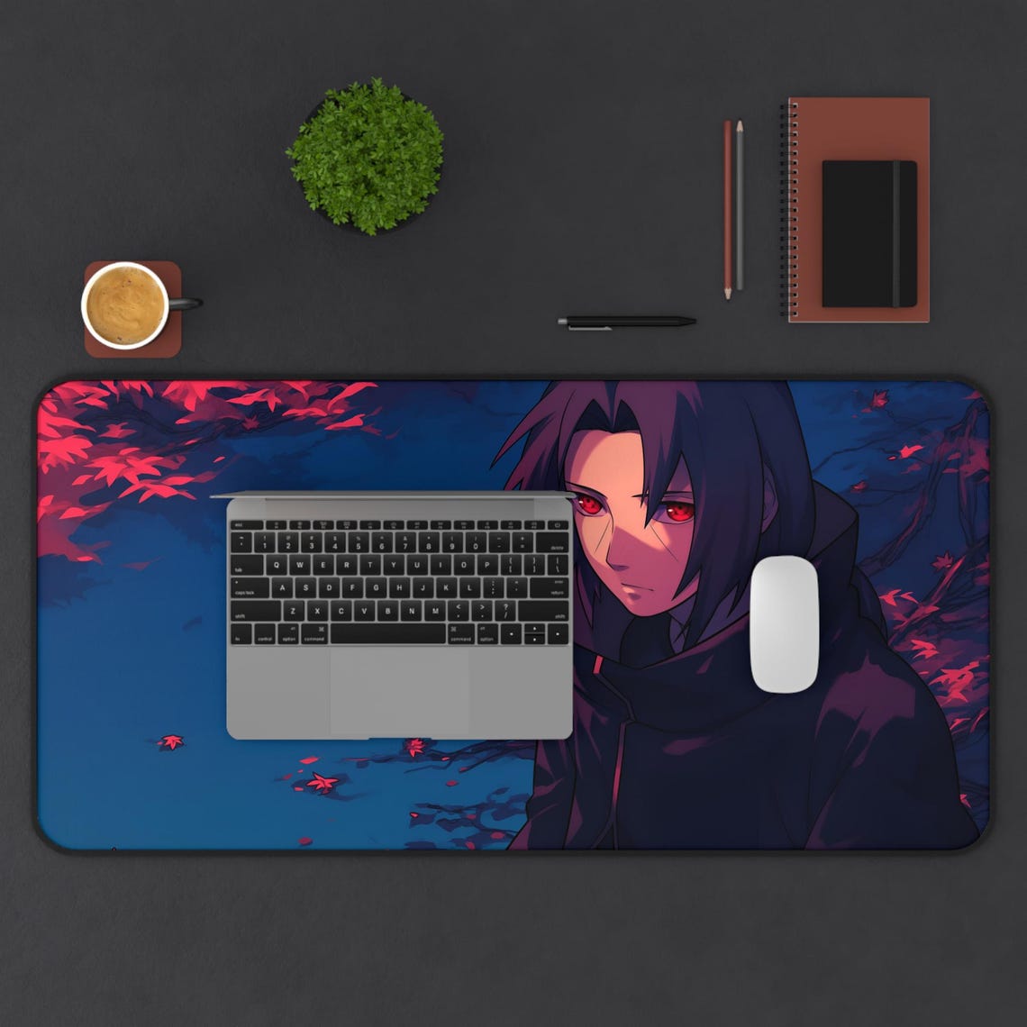 Naruto Itachi Desk Mat Anime Mouse Pad, Gaming Computer Mat, Japanese ...