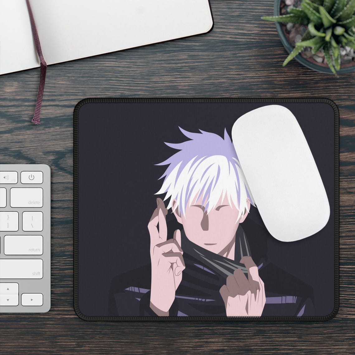 Anime Gaming Mouse Pad, JJK Satoru Gojo Desk Mat, Non-slip Rubber ...