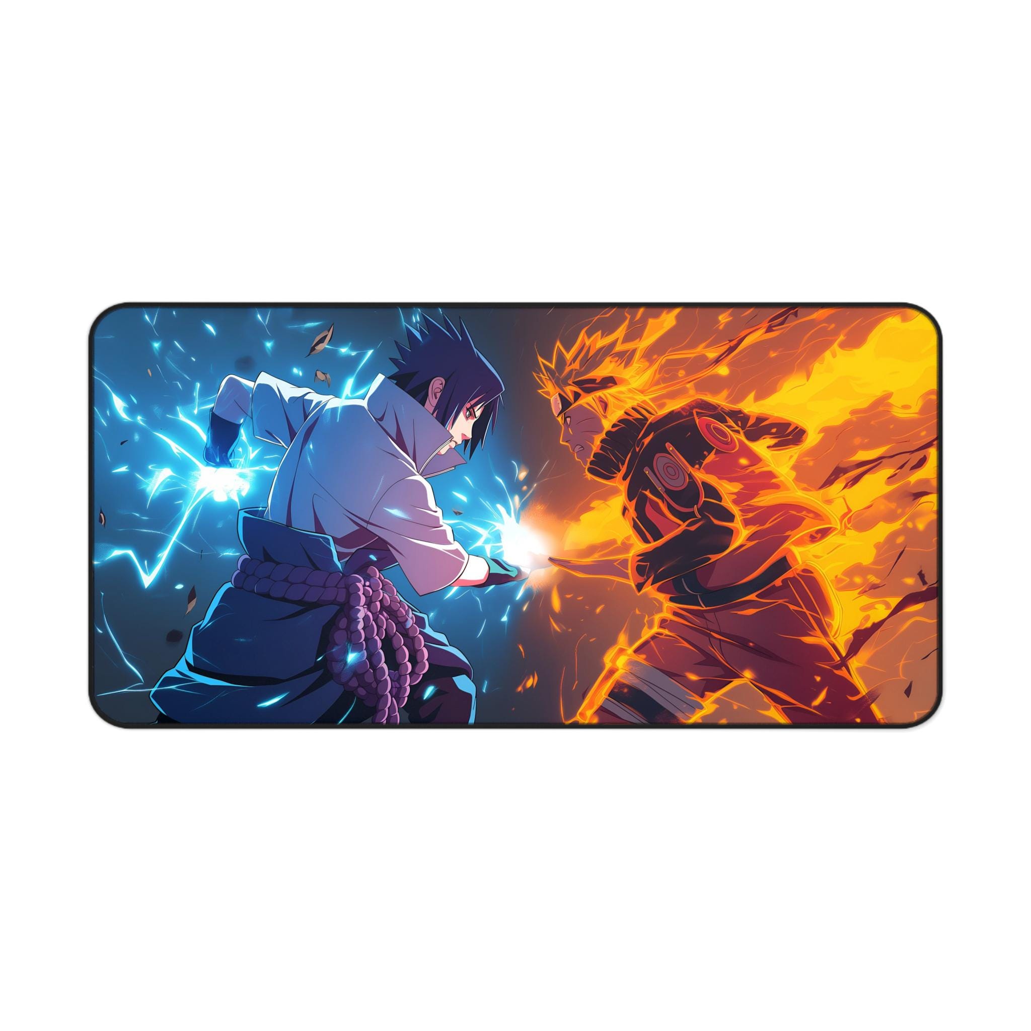Anime Desk Mat, Naruto Sasuke Design, Gaming Pad, Keyboard Mouse Pad ...