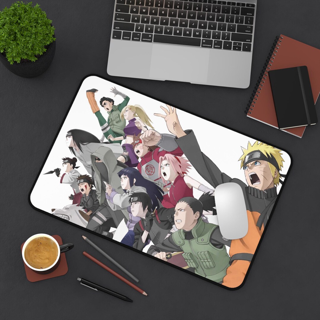 Anime Desk Mat Naruto Themed, Gaming Mouse Pad, Office Desk Accessory ...