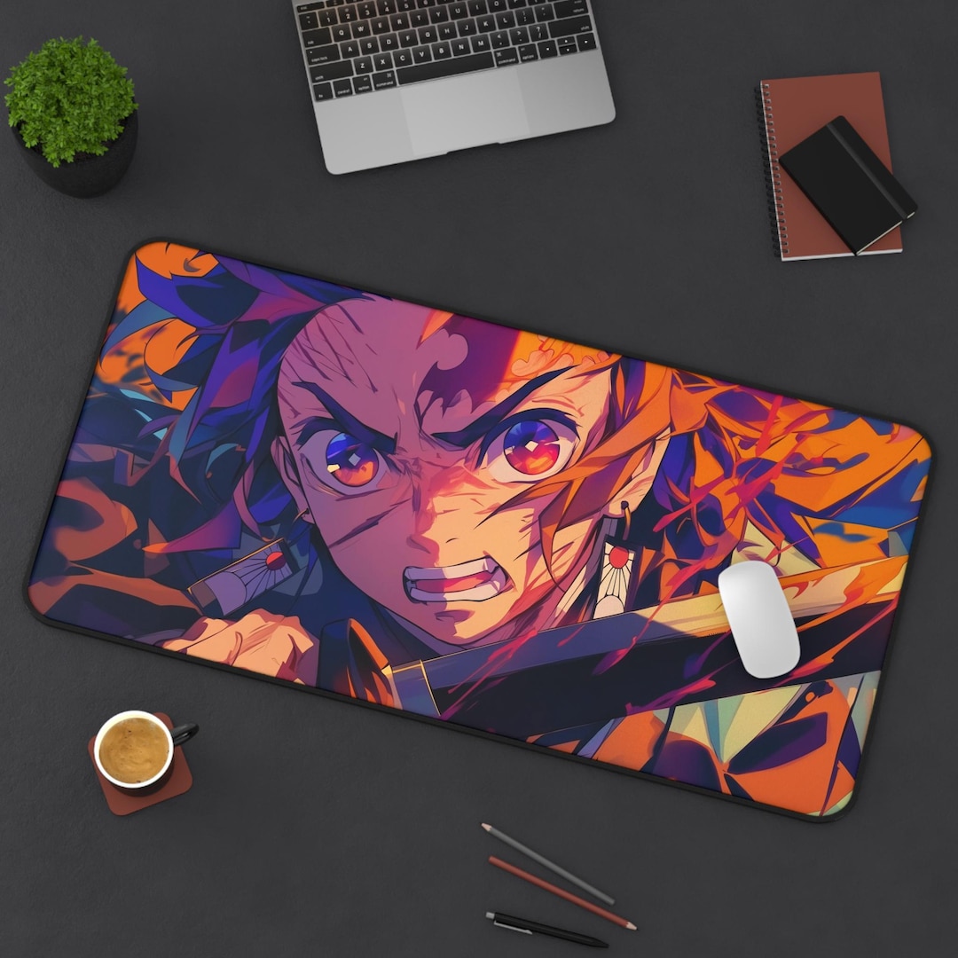 Tanjiro Demon Slayer Desk Mat, Anime Gaming Pad, Work Desk Protector ...