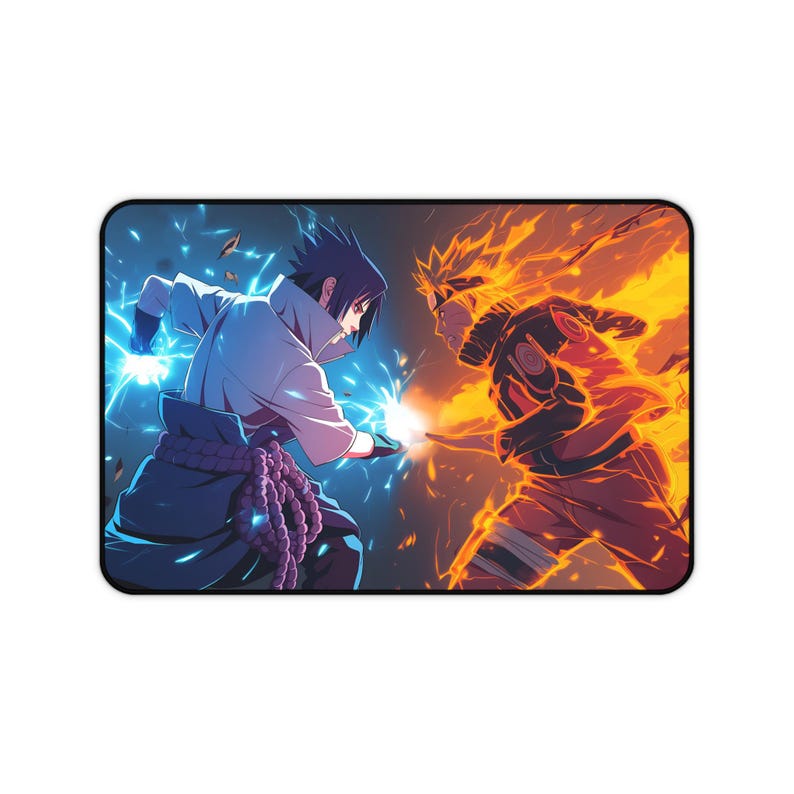 Anime Desk Mat, Naruto Sasuke Design, Gaming Pad, Keyboard Mouse Pad ...