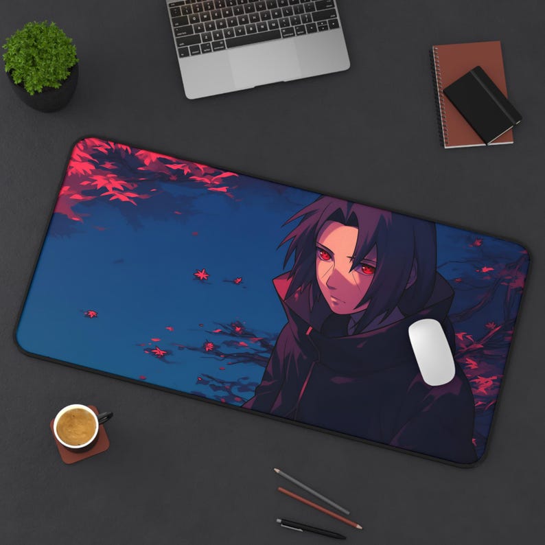 Naruto Itachi Desk Mat Anime Mouse Pad, Gaming Computer Mat, Japanese ...