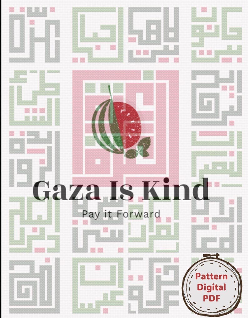 Gaza Cities and Villegas | Palestine | Embroidery | Wall Art | Cross ...