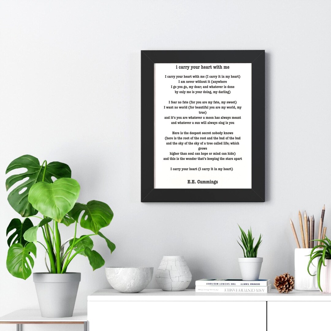 E E Cummings Poem Print: Sentimental Wall Art, Love Gift - Etsy