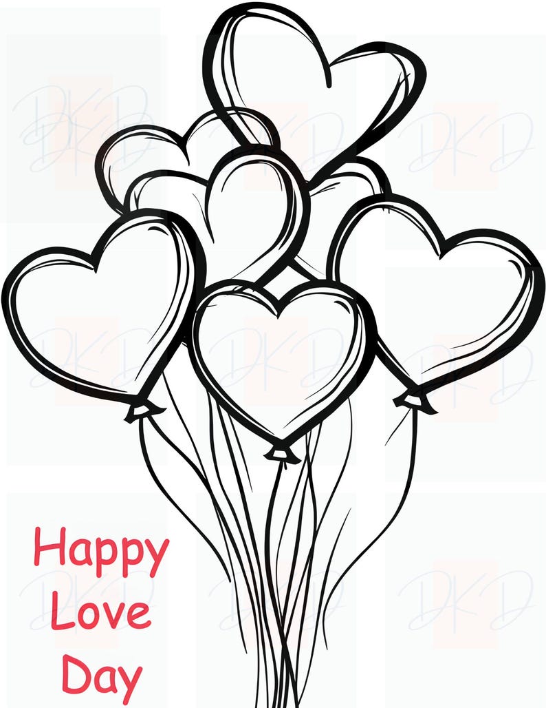 Valentines Coloring Pages for Kids-2 Printable Sheets - Preschool ...