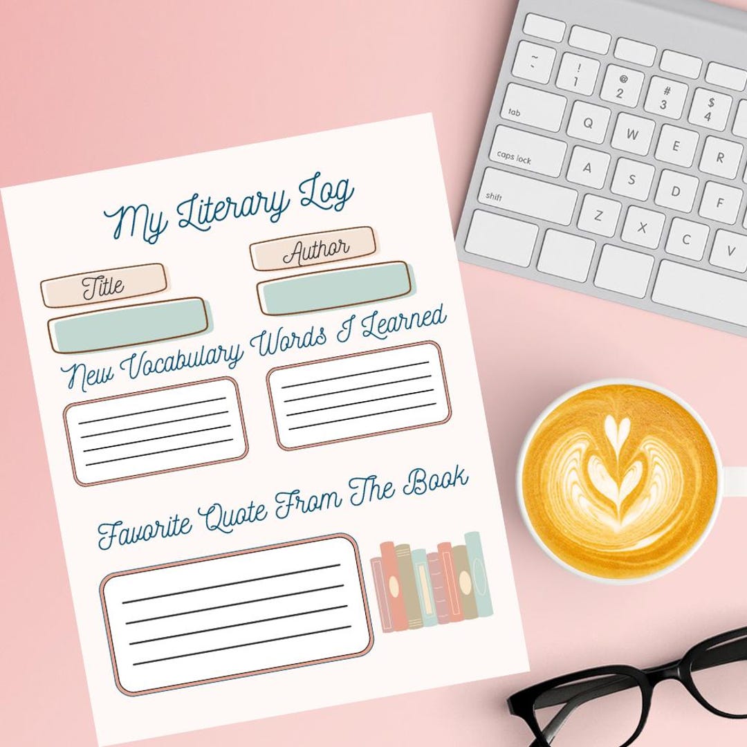 Literary Log Printable: Reading Tracker for Book Lovers (PDF) - Etsy