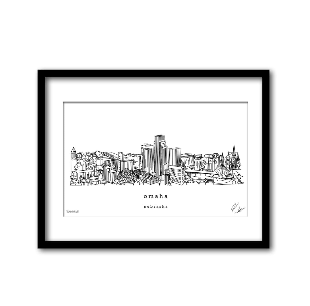 Omaha Nebraska Skyline Artwork Graduation Gift Wall Decor - Etsy