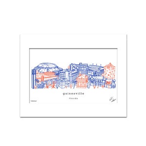 Gainesville Florida Skyline Artwork Graduation Gift Wall Decor - Etsy