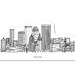Tulsa Oklahoma Minimalist Skyline Waterproof Sticker - Etsy