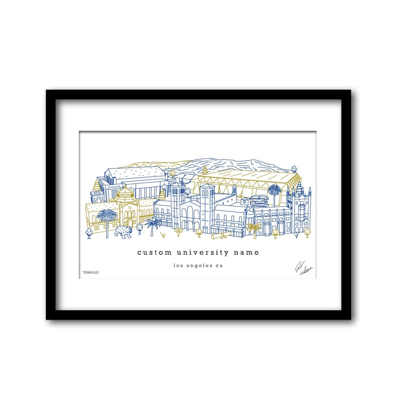 College Drawing Artwork - Etsy