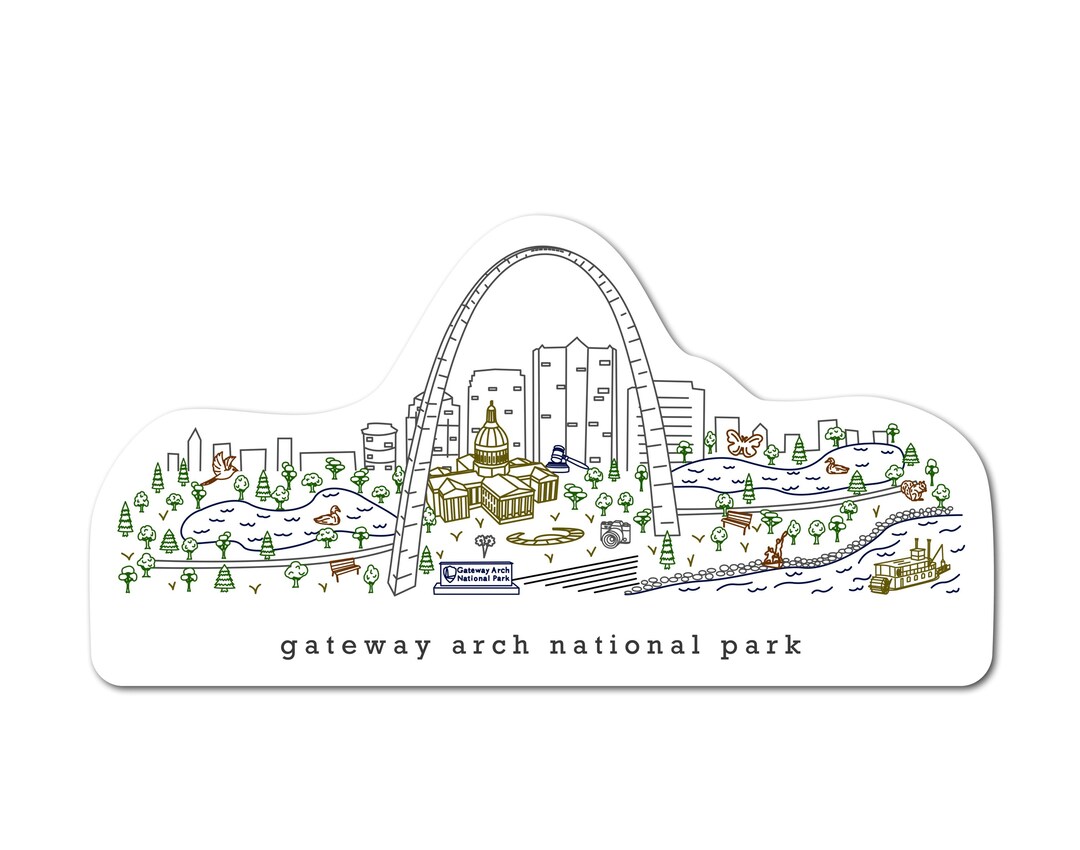 Gateway Arch National Park Missouri Waterproof Sticker - Etsy